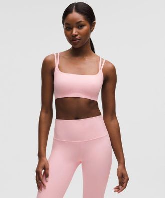 lululemon Like a Cloud BH mit Doppeltr&auml;ger Leichter Halt f&uuml;r B/C Cups f&uuml;r Frauen - Gr&ouml;&szlig;e 10 in Pink Pearl
