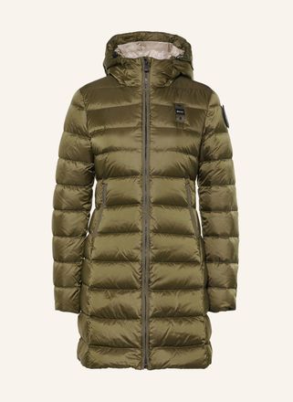 Blauer Lightweight-Daunenmantel Agnes gruen