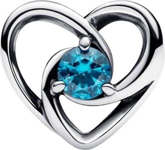 Pandora Verziertes Herz & Steine Charm - - Accessories - Damen - Blau - ONE SIZE