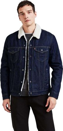 Levi's Type III Truckerjacke f&uuml;r Herren, Teddy (Marine)