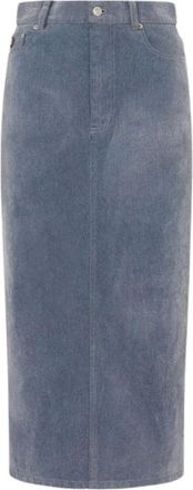 Moschino Femme, Jupes, Bleu, Taille: 38 FR Jupe en jean floqu&eacute;e