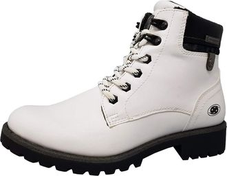 Dockers by Gerli Damen 43FA307 Combat Boots, Wei&szlig; (Weiss/Schwarz 501)