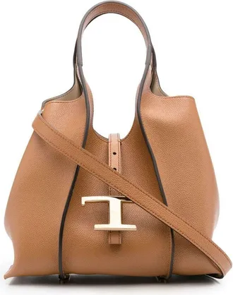 Tod's Timeless Logo-plaque Tote Bag