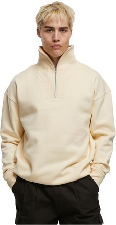 Urban Classics Herren Sweater Cut & Sew Troyer, l&auml;ssiger M&auml;nner Pullover mit hohem Kragen und Halb-Rei&szlig;verschluss, Gr&ouml;&szlig;en S - 5XL