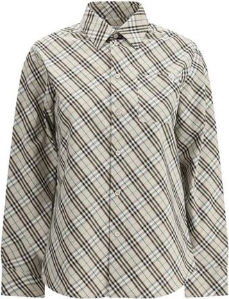 Burberry Femme, Blouses et Chemises, Multicolore, Taille: 36 FR Chemise en Popeline de Coton