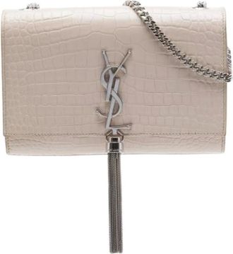 Saint Laurent Sac bandouli&egrave;re Kate Pre-owned - Femme - Pre-owned - Beige - Taille: ONE Size