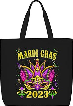 Generic Sac De Courses Mardi Gras 2023 Sac De Shopping Personnaliser Avec Poign&eacute;es Sacs En Toile Pour Femmes, Pour Femmes, Tous Les Jours, Shopping, Burea