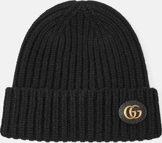 Gucci M&uuml;tze Double G aus Wolle und Kaschmir