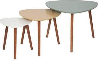 Atmosphera Atmosphera - Lot de 3 Tables à Café Gigognes Mileo 60cm Tricolore