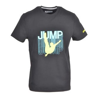 Dirk Bikkembergs Homme, Tops, Noir, Taille: 2XL T-shirt coton &eacute;lasthanne