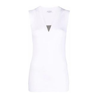 Brunello Cucinelli Damen, Strickwaren, Wei&szlig;, SGr&ouml;&szlig;e