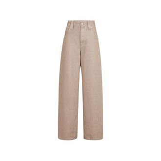 Brunello Cucinelli Lurex Weite Jeans - - Jeans - Damen - Beige - XS