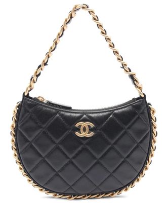 Chanel sac porté épaule matelassé (2021) - Noir