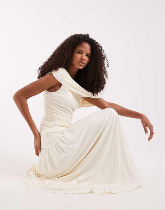 Pretty Lavish Lydia - Jupe longue densemble &agrave; fronces - Cr&egrave;me-Blanc