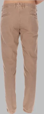 Incotex Logo Patch Cotton Trousers - Brown