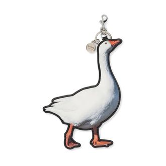Moschino G&auml;nsek&ouml;rper Schl&uuml;sselanh&auml;nger mit Rei&szlig;verschlusstasche - - Accessories - Damen - Wei&szlig; - ONE SIZE