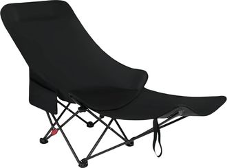 Generic Faltbare Campingst&uuml;hle - Tragbarer Ruhesitz F&uuml;r Wanderungen - Verstellbarer Stuhl Mit Hoher R&uuml;ckenlehne Und Fu&szlig;st&uuml;tze F&uuml;r Garten Terrasse Gartenarbeit