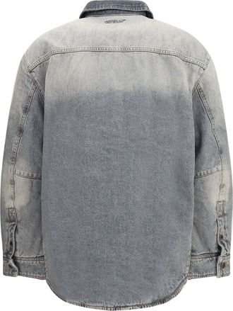 Off-white Oversized Workwear Denim Shirt - Grey