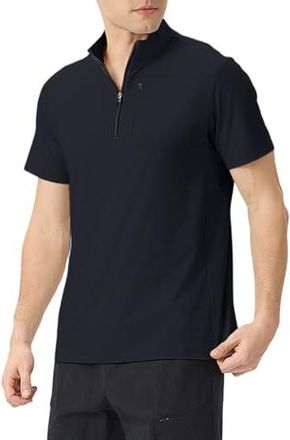 Generic Chemise de course &agrave; pied respirante &agrave; manches courtes pour homme - S&eacute;chage rapide - Couleur unie - &Eacute;l&eacute;gant - Extensible - Classique - L&eacute;ger - Pour le 