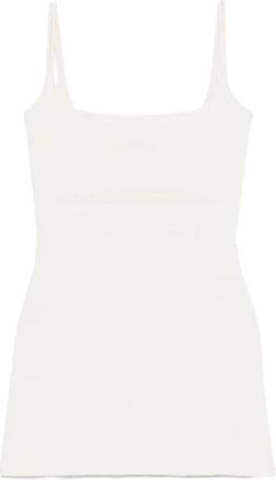 Gimaguas Femme, Robes, Blanc, Taille: 38 FR Square Neck Dress