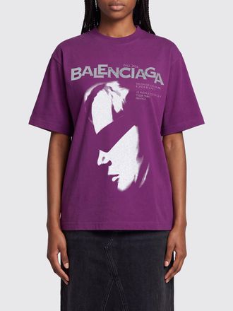 Balenciaga Relaxed Fit T-Shirt aus Baumwolle mit kontrastierendem Logo-Print