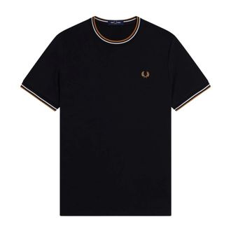 Fred Perry Twin Tipped T-Shirt - - Tops - Herren - Schwarzk - L
