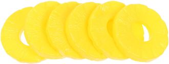 BESPORTBLE K&uuml;nstliche Ananas Scheiben 6 St&uuml;ck Kunststoff Fruchtscheiben Dekoration Fotorequisiten f&uuml;r Haushalt Restaurant Caf&eacute;