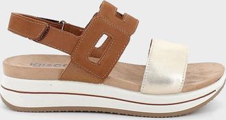 Igi & Co Damen D.Sindy Keilsandale, Platin-Leder, 38 EU