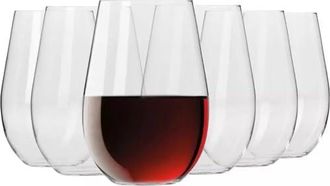 Krosno Rotweingl&auml;ser 670 ml - 6 St&uuml;ck - Harmony Collection - bleifreies Kristall - Elegantes Design, gro&szlig;es Fassungsverm&ouml;gen