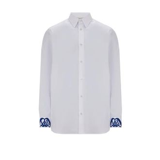 Alexander McQueen Baumwollhemd in Weiß