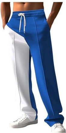 Generic Pantalon DExtéRieur Homme LéGer- Pantalons De Sport Extensible,Pantalon Survetement Homme Taille éLastique à Blocs De Couleurs Pants avec Cordon De Se