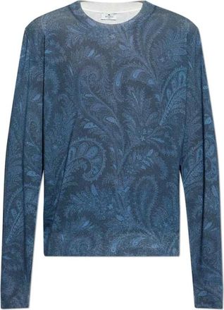 Etro Homme, Pulls, Bleu, Taille: 2XL Pull Tricot&eacute; Col Rond Ak996 X0883