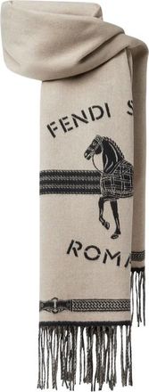 Fendi Selleria Intarsia-knit Scarf