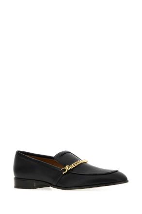 Stella McCartney Chain-Trim Polyurethane Loafer - Black