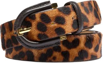 Lancel ceinture Ardillon à imprimé léopard - Marron