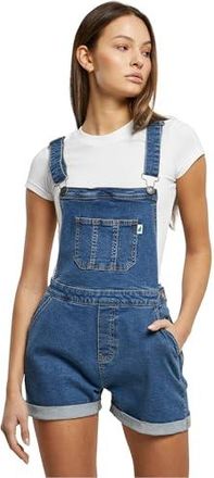 Urban Classics Ladies Organic Short Dungaree T-Shirt, Clearblue Washed, M Femme