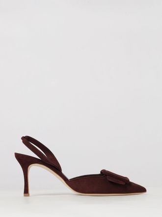 Manolo Blahnik Maysli Slingback-Pumps aus Veloursleder mit mittlerem Absatz