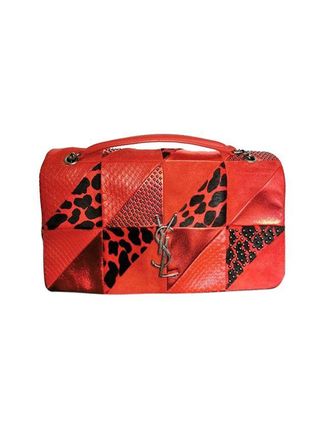 Saint Laurent Red Mix & Match Jamie Patchwork Bag