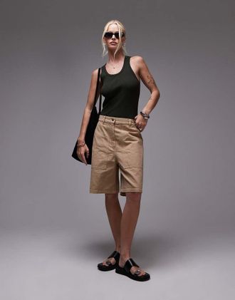 Arket Utility-Bermudashorts aus Baumwolle in Beige-Neutral
