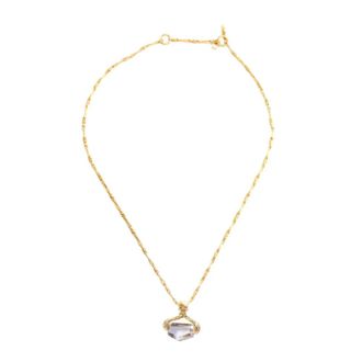 Doroth&eacute;e Sausset Vergoldete Messingkette mit Kristallanh&auml;nger - - Accessories - Damen - Gelb - ONE SIZE