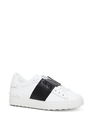 Valentino Garavani Womens Sneakers Open White Leather Calfskin Trainers