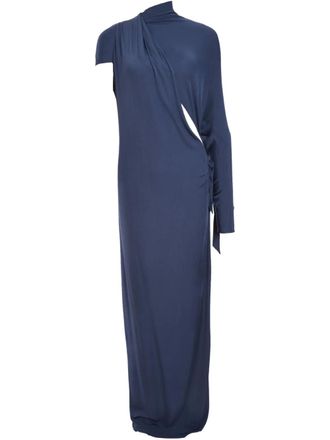 Atlein robe longue à découpes - Bleu