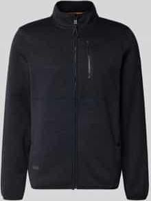 Camel Active Regular Fit Strickjacke in Melange-Optik mit Stehkragen