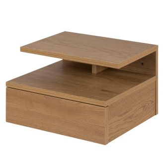 Norrwood home24 Nachtkommode Ronkeli 35 x 23 x 32cm Braun/Wildeiche Dekor