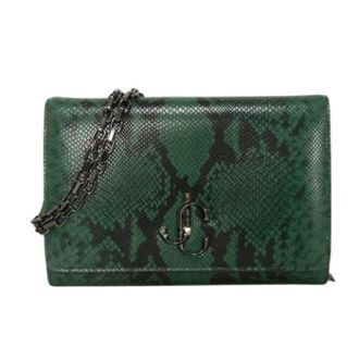 Jimmy Choo London Pre-owned Varenne Kalbsleder Schultertasche - - Pre-owned - Damen - Gr&uuml;n - ONE SIZE