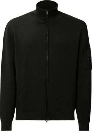 C.P. Company C.p. Company, Homme, Pulls, Vert, Taille: L Re-Wool Zip Cardigan
