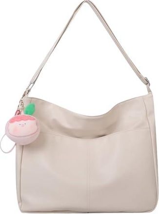 Generic Tote pour femmes en cuir synth&eacute;tique &eacute;l&eacute;gante avec bandouli&egrave;re, sac &agrave; &eacute;paule zipp&eacute;, pendentif, sac d&eacute;paule solide pour travail, shopping, voyage, ext&eacute;
