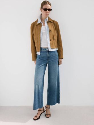 Mango Jean style jupe-culotte Catherin taille haute bleu moyen - Femme - 34 - MANGO