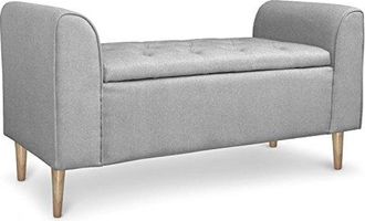 Menzzo Winnie Sitzbank mit Stoffbezug Hellgrau