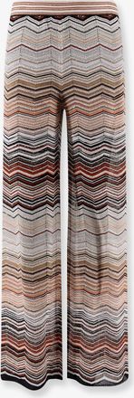 Missoni Viscose trousers with laminated chevron pattern - MISSONI - gender_Woman